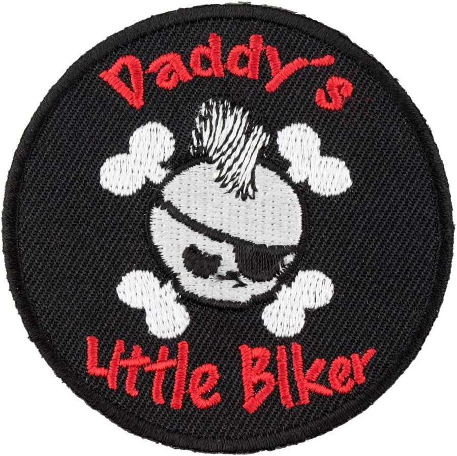 Amazon.com: Daddy's Little Biker Skull Patch, Kid's Biker Patches ...