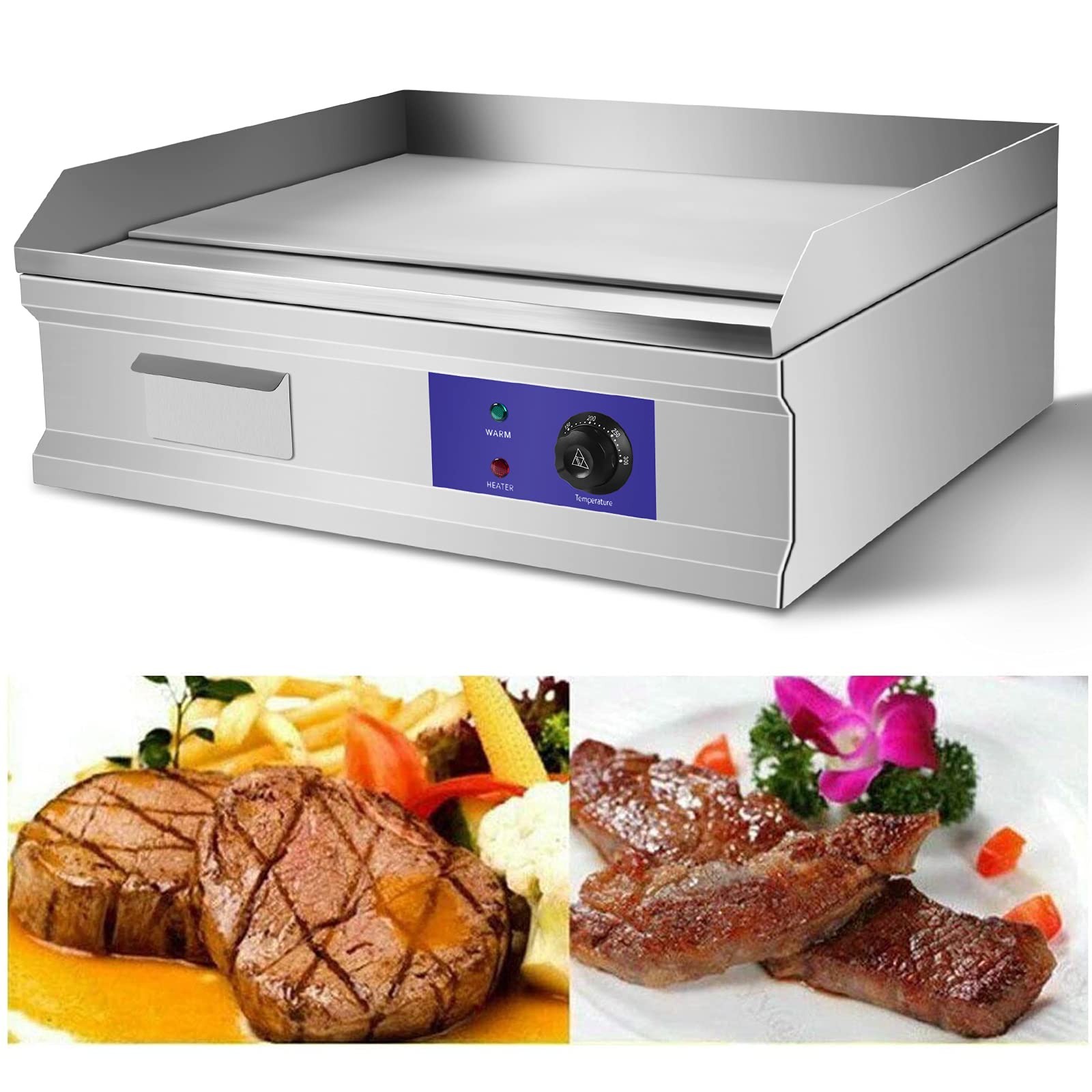 Buy AiQueen 3000W 22" Commercial Electric Countertop Griddle Flat Top ...