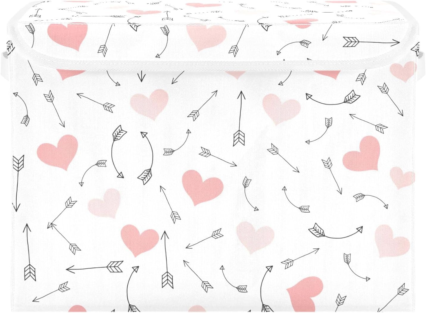 Valentine's Day Pink Hearts Storage Bins with Lids Closet Organizer ...
