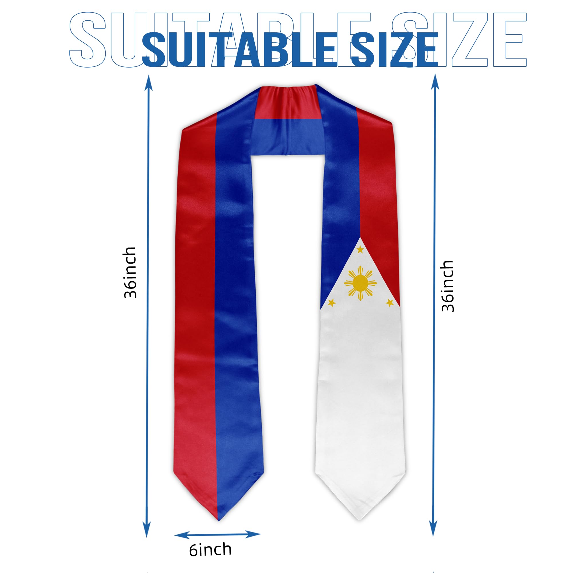 Snapklik.com : Philippines Flag Graduation Stole Sash Unisex Adult ...