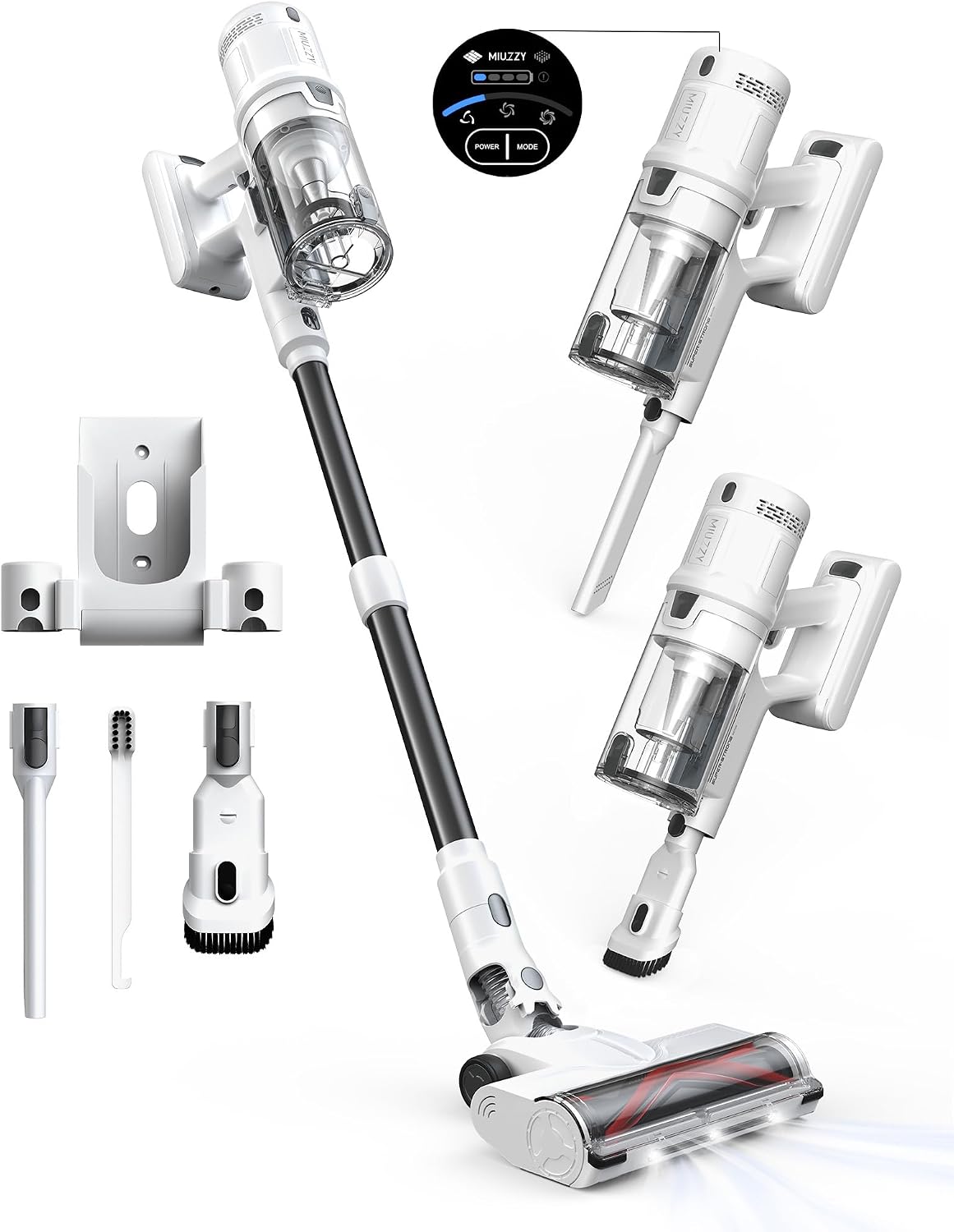 Amazon.com - MIUZZY Cordless Vacuum Cleaner, 140AW Powerful Suction, 60 ...