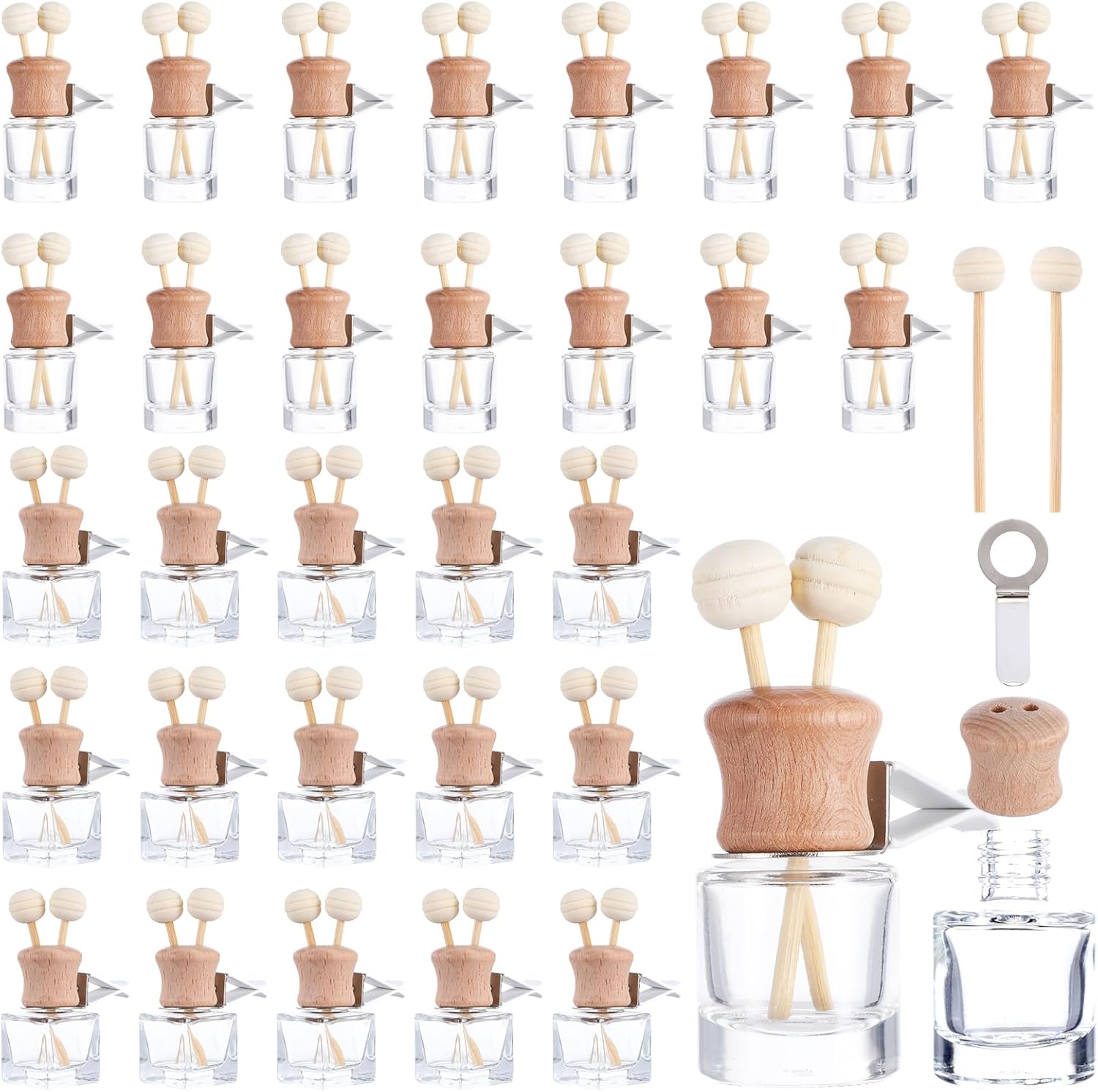 Amazon.com: 30Pcs Car Air Freshener Diffuser with Vent Clip Bottle, Car ...