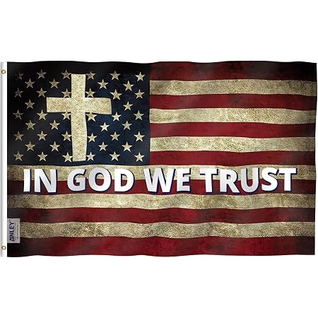 Amazon.com : Anley Fly Breeze 3x5 Foot In God We Trust Flag - Vivid ...
