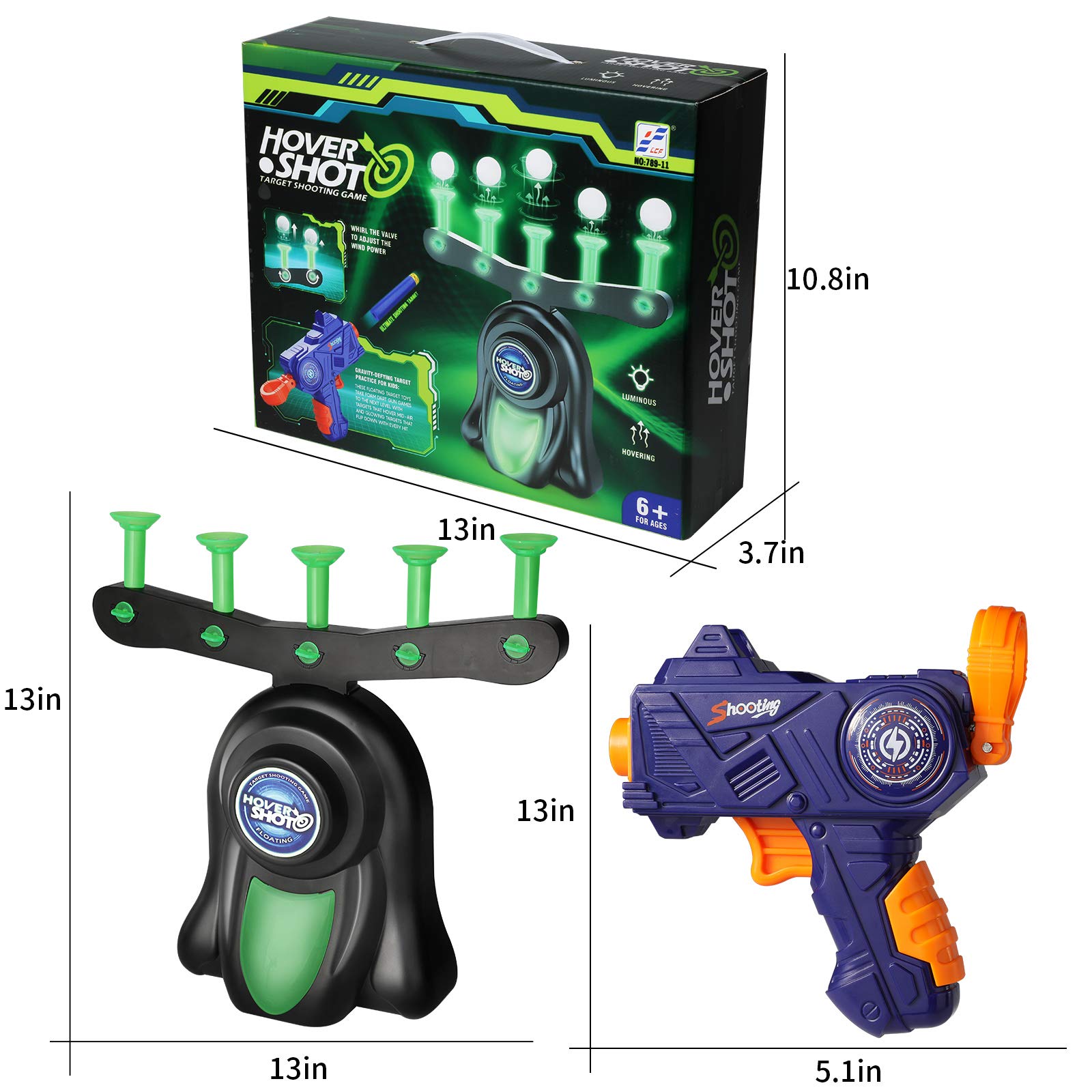 SNAEN Glow Shooting Games for Kids, Target Practice Toys in The Dark ...