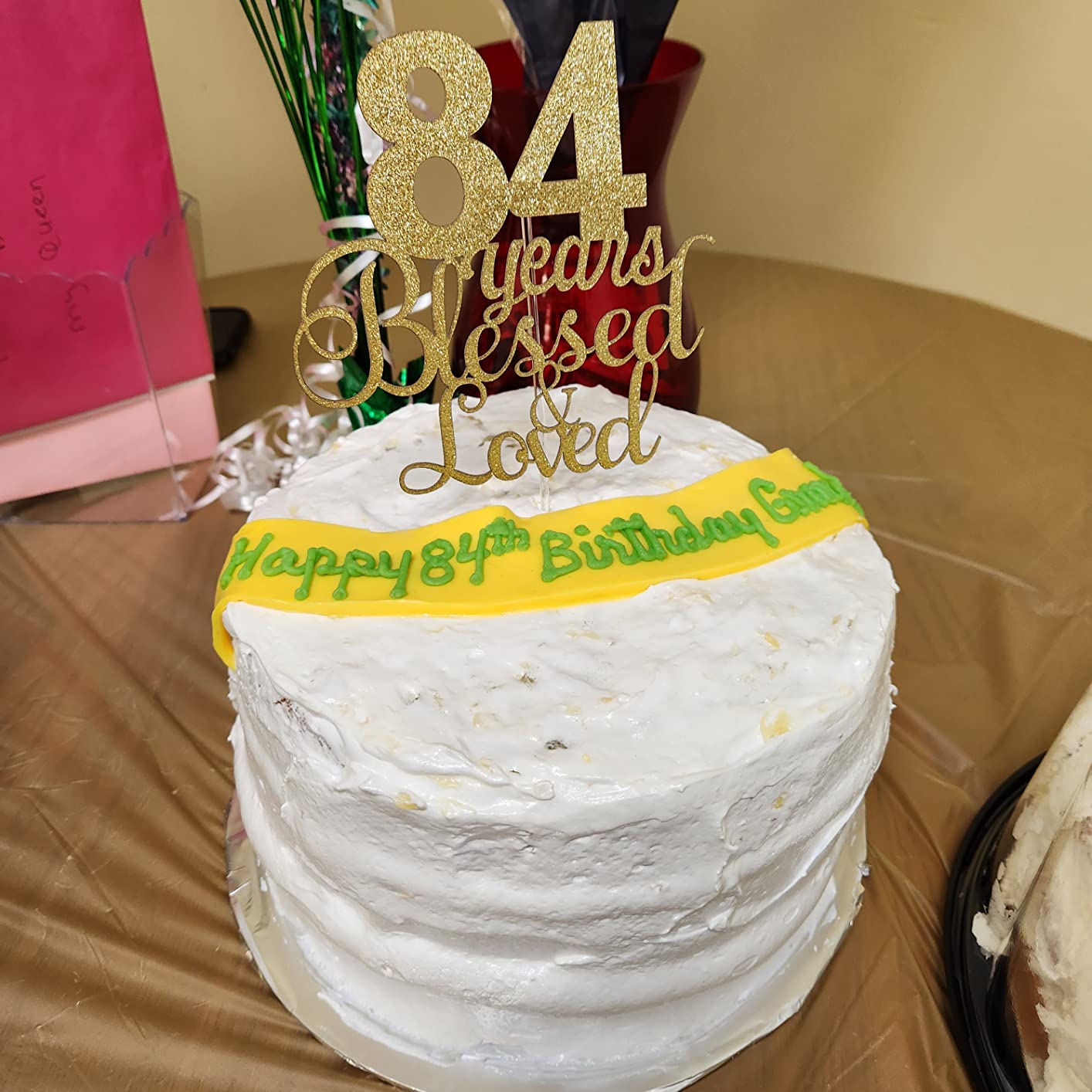 Amazon.com: ALPHA K 84th Birthday/Anniversary Cake Topper – 84 Years ...