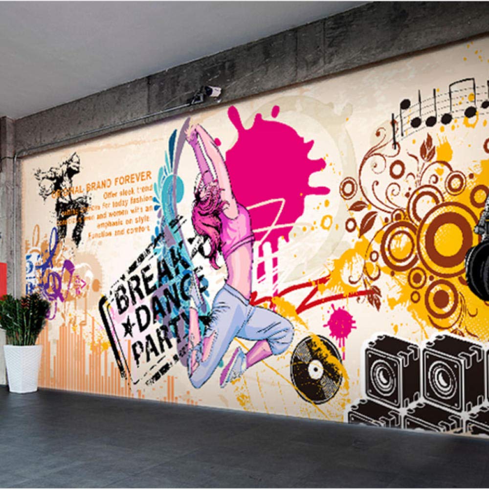 Buy Custom 3D Mural Art Graffiti Fashion Wallpaper Dance Studio Gym ...