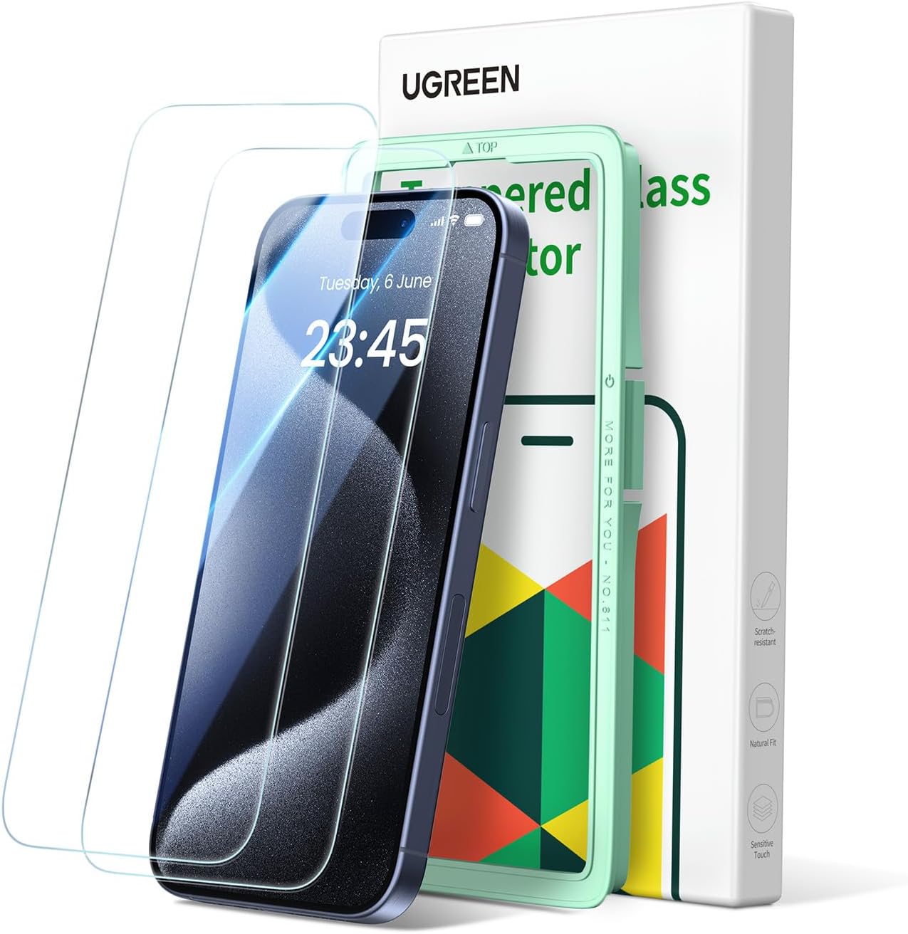 UGREEN iPhone 15 Pro Screen Protector 6.1" Ultimate Drop Defense HD ...