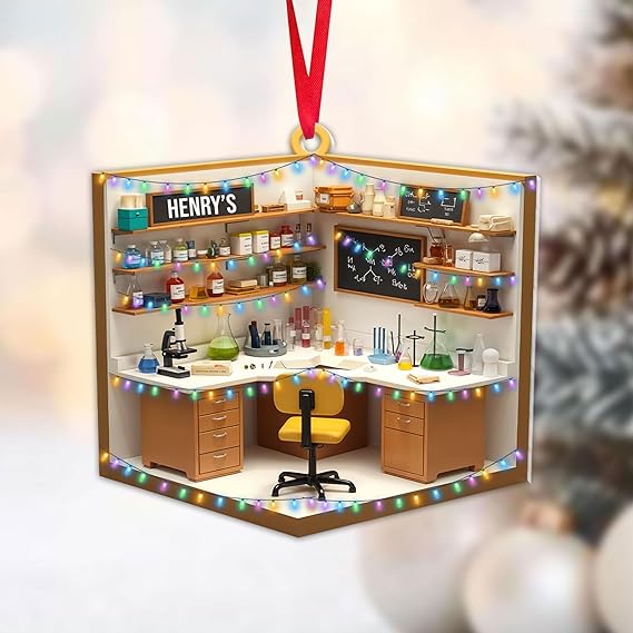 Amazon.com: Personalized Chemistry Christmas Ornament, Custom Science ...