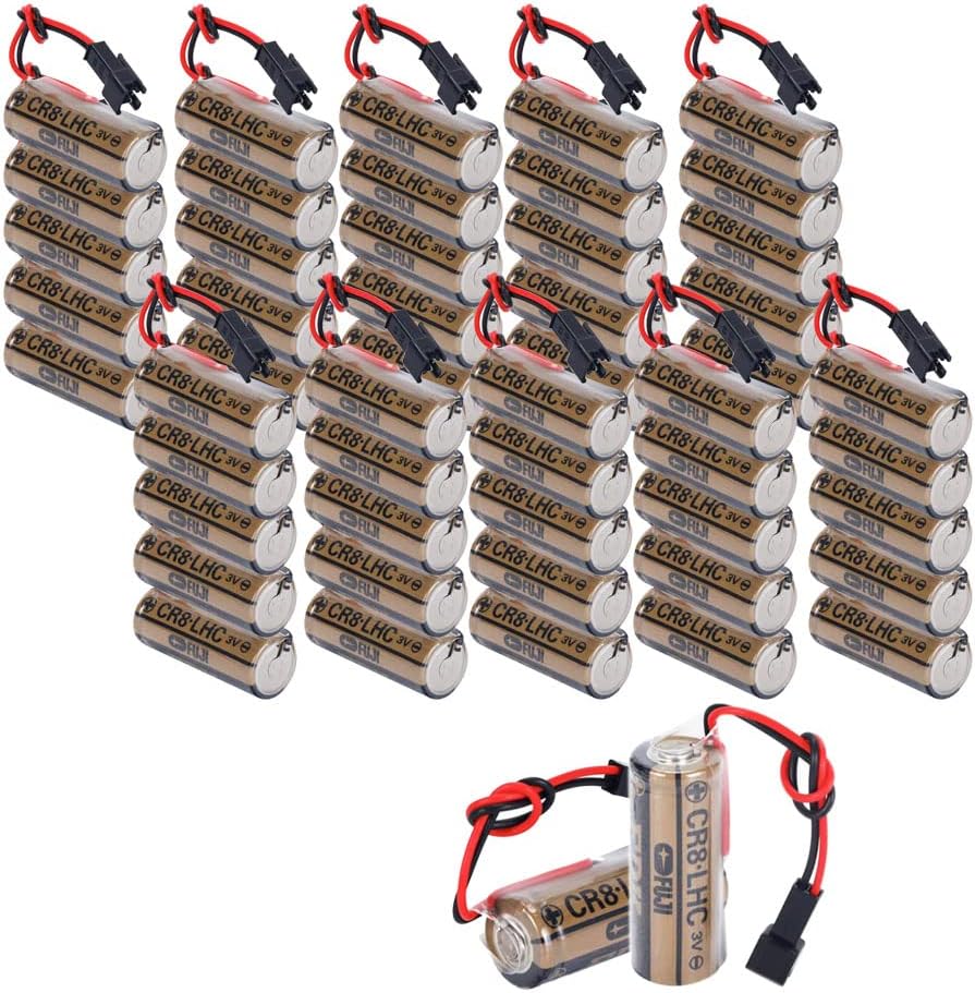 XIAOXX 50 Count Fuji FDK CR8-LHC Battery 3V 2600mAh Replacement Lithium ...