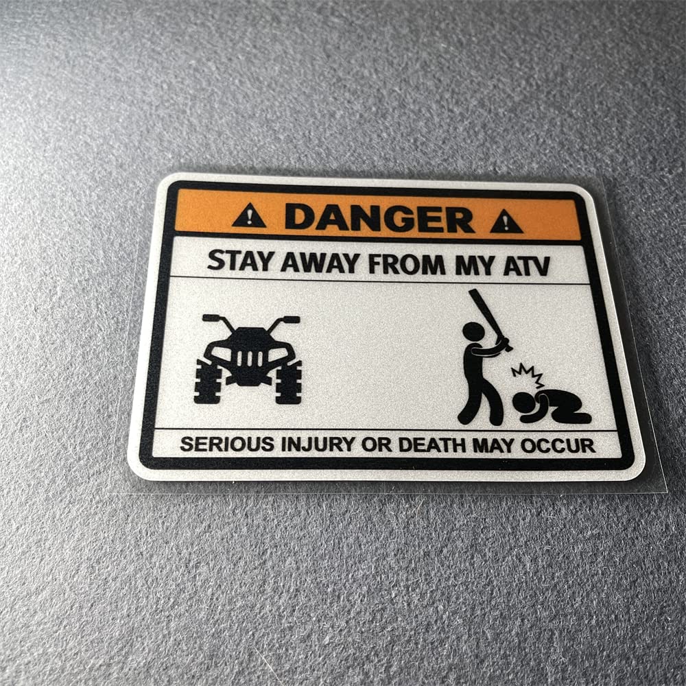 Amazon.com - DXYMOO Warning Stay Away from My ATV Car Stickers Serious ...