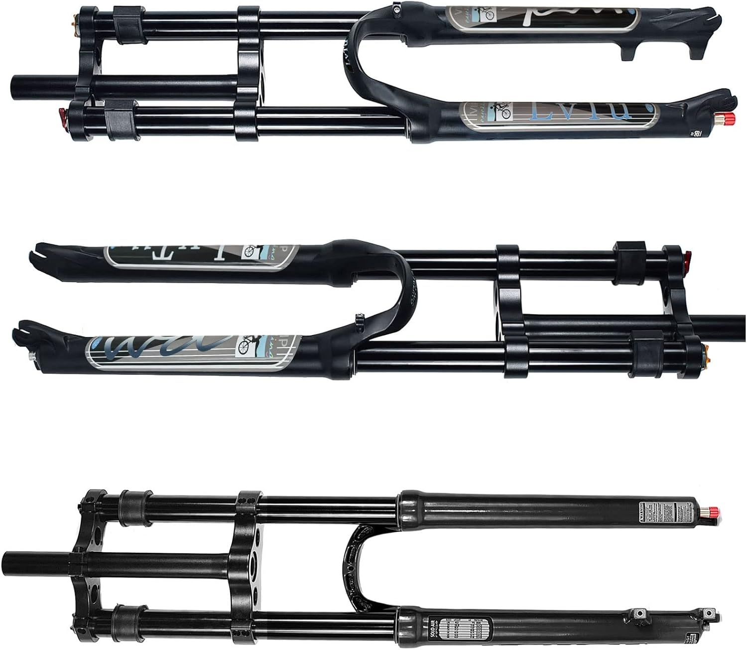 LvTu MTB Bike Front Fork - 180mm Travel, Ultralight Suspension, Double ...