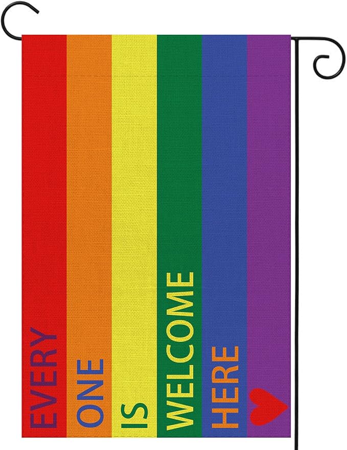 Amazon.com : UPINLOOK Pride Garden Flag 12 X 18 Inch Vertical Double ...