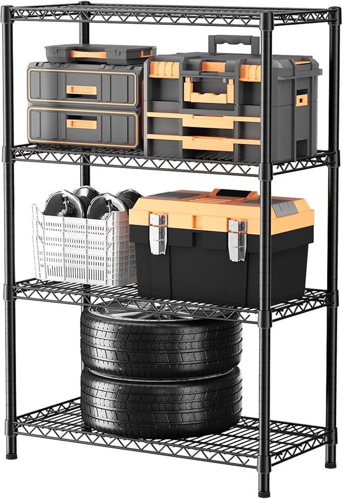 Amazon.com: SINGAYE 4 Shelves Wire Storage Shelf 1400LBS Heavy Duty ...