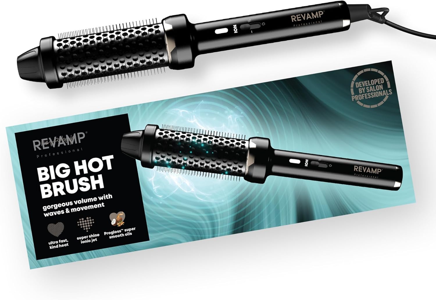 REVAMP Big Hot Brush-Round Thermal Brush Styler for Volume, Smoothness ...