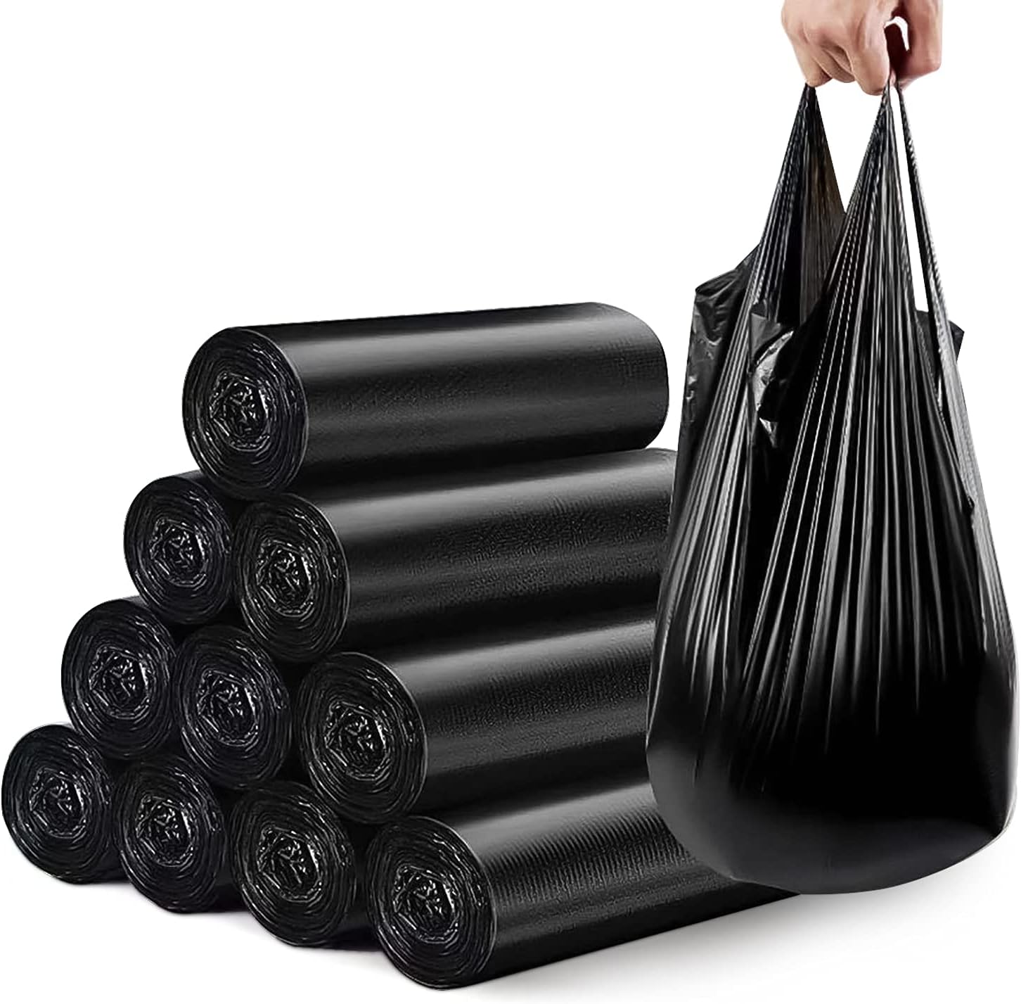 Amazon.com: Small Trash Bags, Strong Black Garbage Bags, Unscented ...