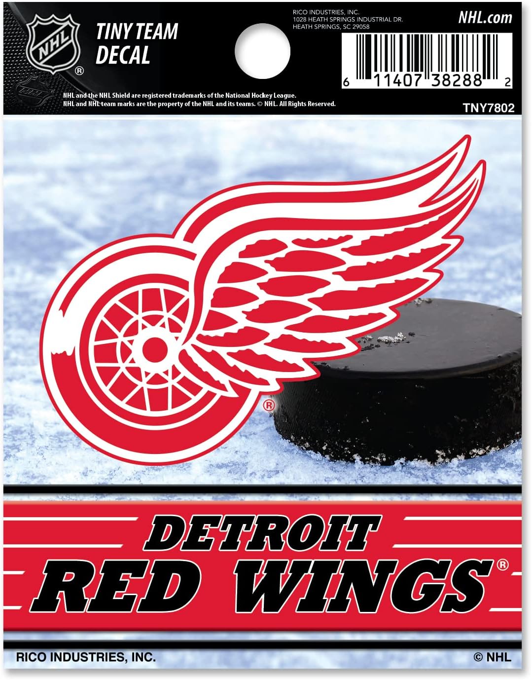 Amazon.com: Rico Industries NHL Detroit Red Wings Tiny Team Decal 3.5 ...