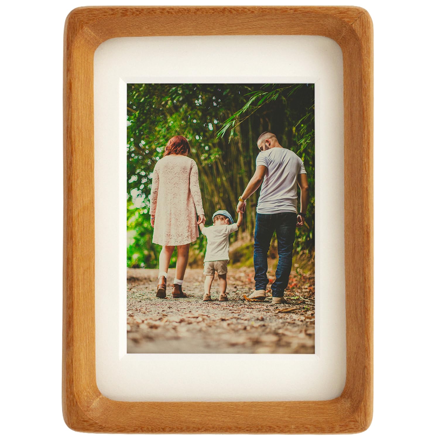 Amazon.com - MeowWoof Natural Wood Photo Frames, Tabletop Picture Frame ...