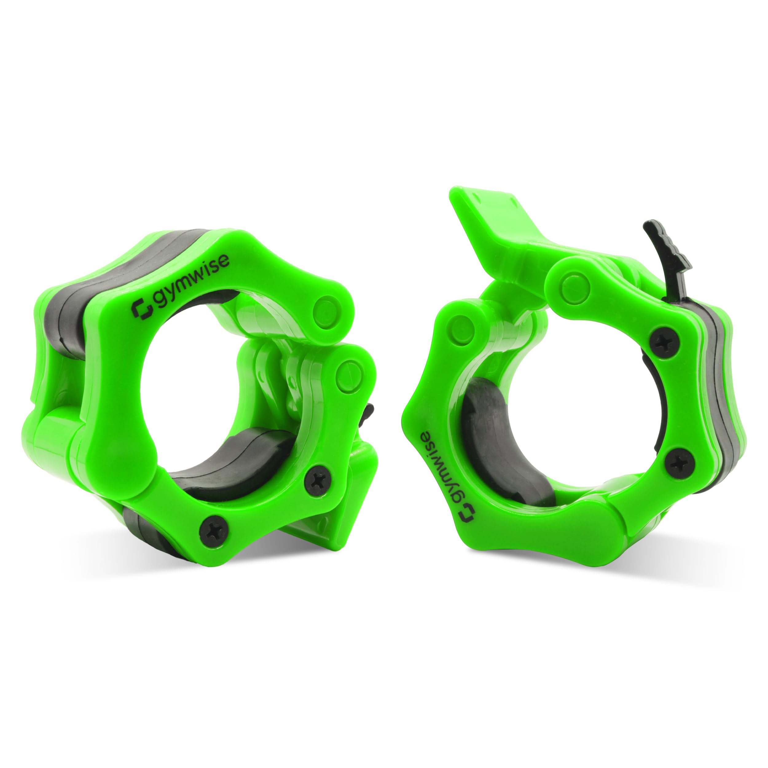 Gymwise Olympic Barbell Clips, Pair of 2” Inch Barbell Collars, Premium ...