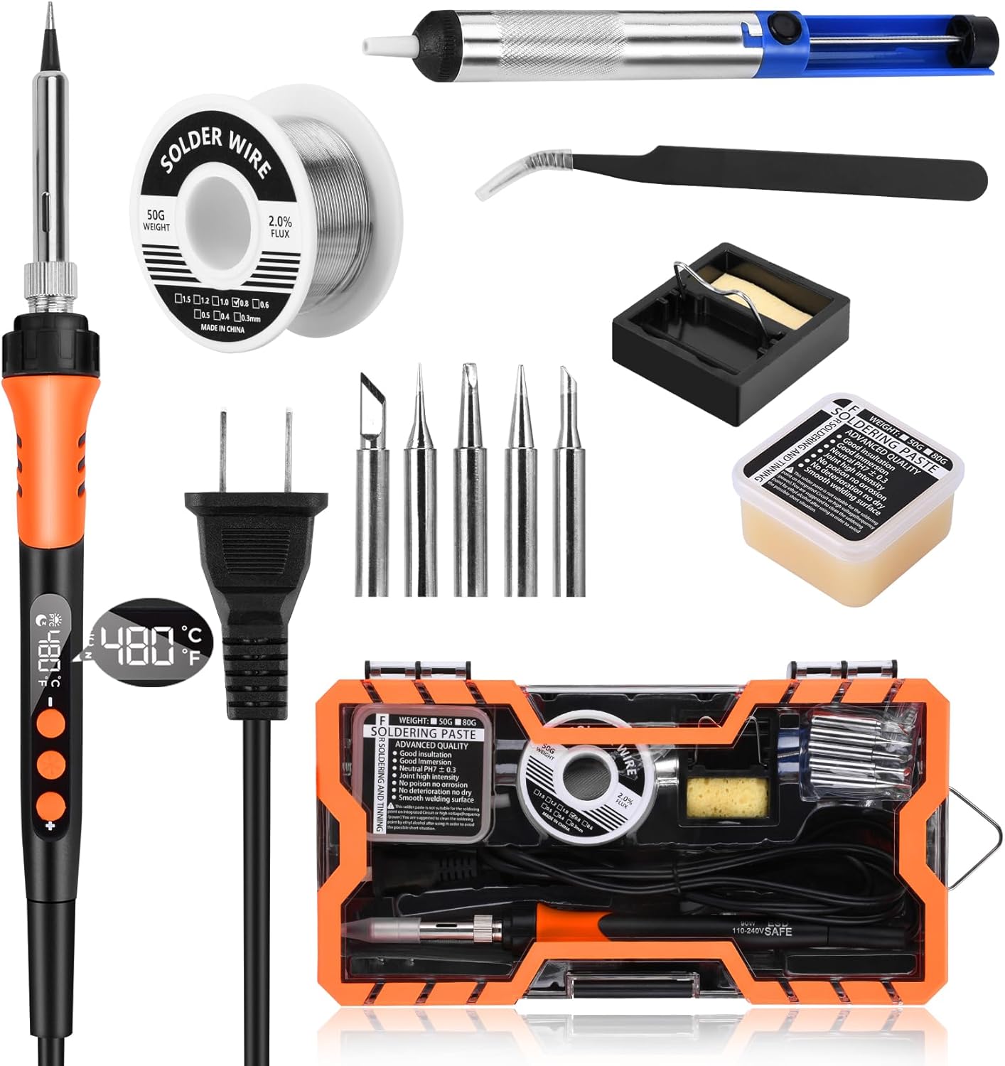 Amazon.com: Soldering Iron Kit, Dmyond 90W Soldering Iron with 5PCS ...
