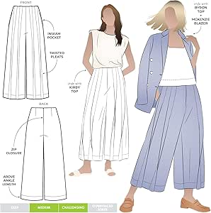 Style Arc Sewing Pattern - Atlas Woven Pant (Sizes 10-22) : Amazon.co ...