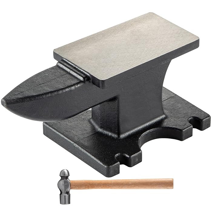 Buy VEVOR Cast Iron Anvil, 55 Lbs(25kg) Single Horn Anvil with 8.6 x 4. ...