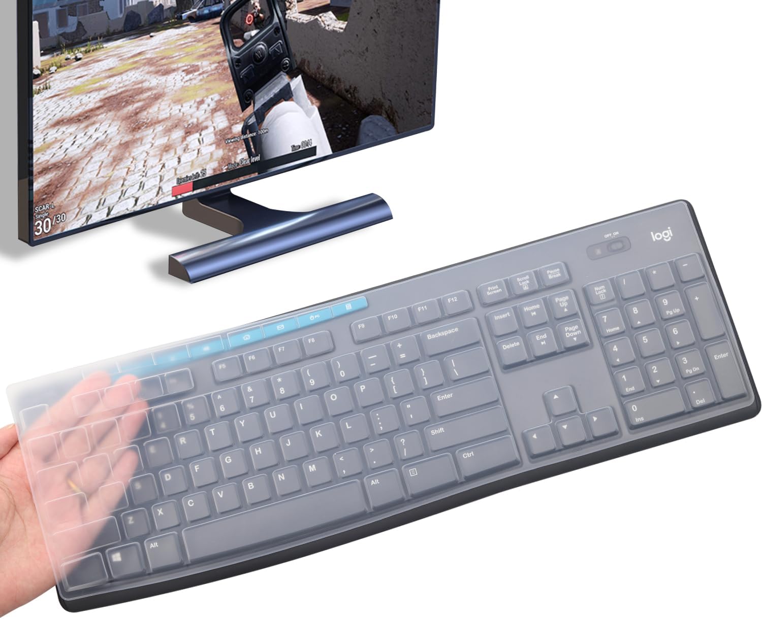 Amazon.com: Keyboard Cover Skin Protector for Logitech MK275 MK295 ...