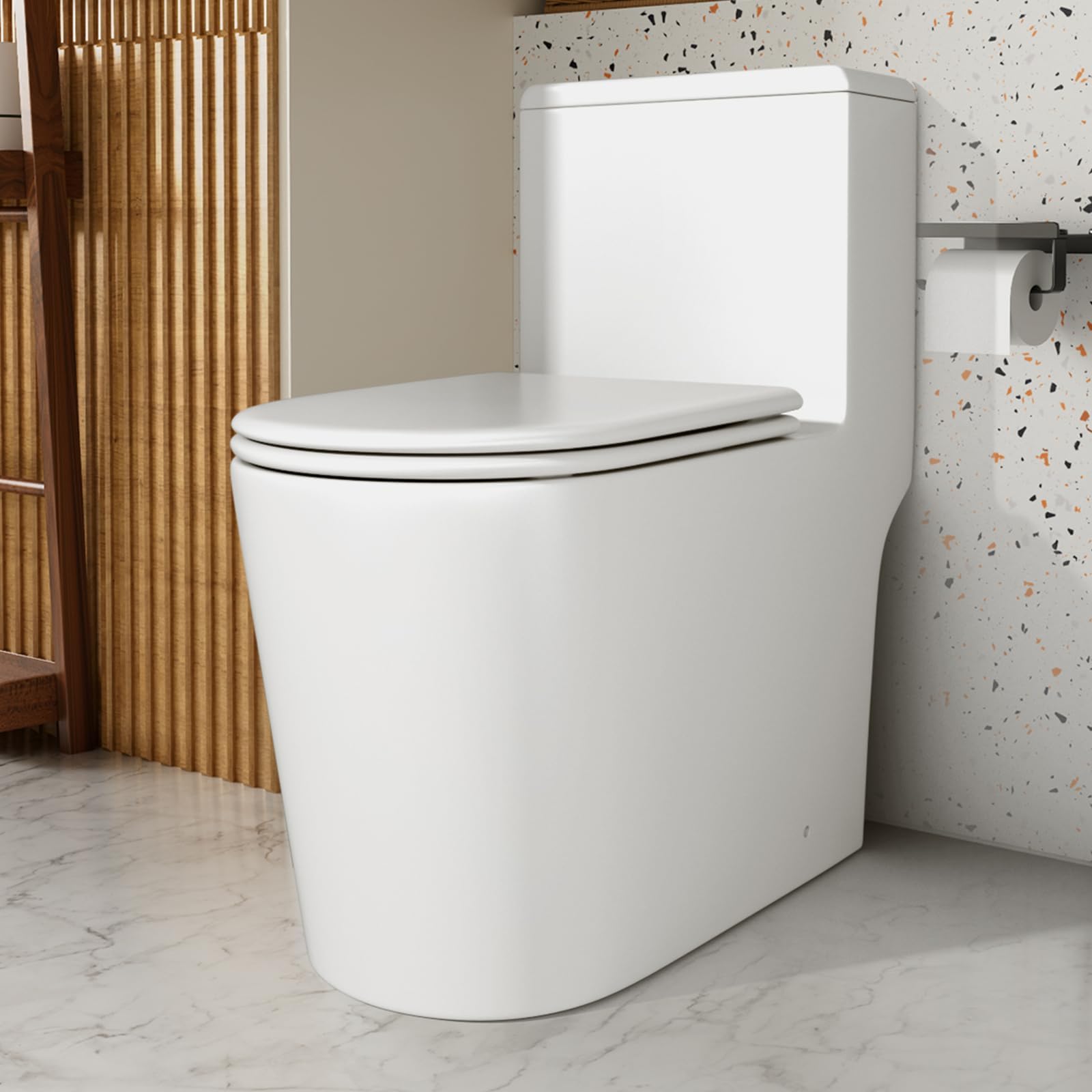 KOHLER K-3983-S-0 Reach One-Piece Dual-Flush Compact Elongated Bowl ...