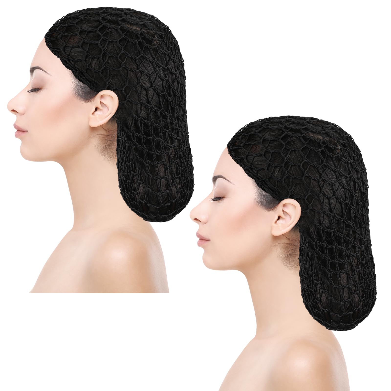 Amazon.com : JJUNW 2 Pcs Mesh Hair Net Cap, Hair Nets Snoods for Women ...