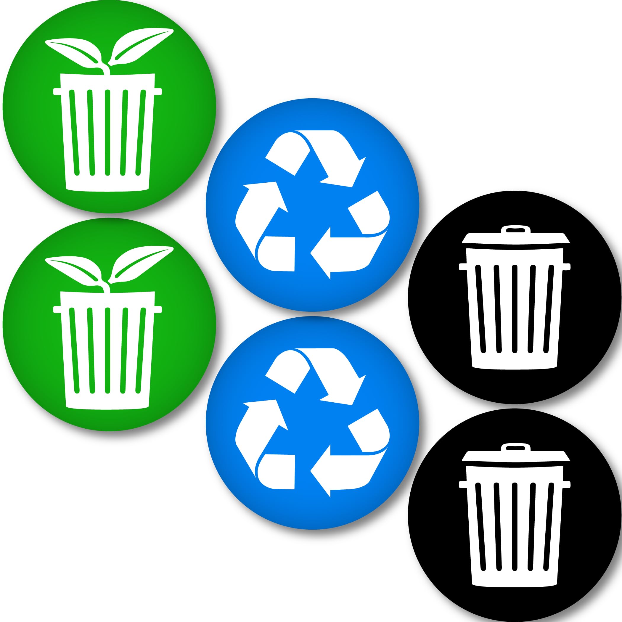 Amazon.com: Recycle Trash and Compost Stickers - for Metal or Plastic ...
