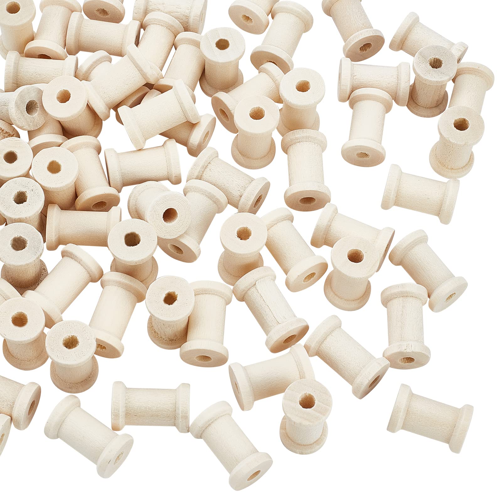 Amazon.com: OLYCRAFT 80pcs Wooden Empty Spools Mini Empty Thread Spools ...