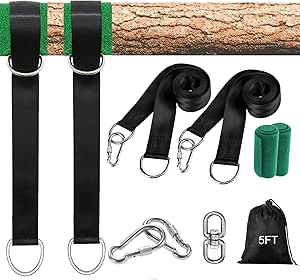 Amazon.com: Tree Swing Hammock Straps Kit 5FT, Strong & Durable Tree ...