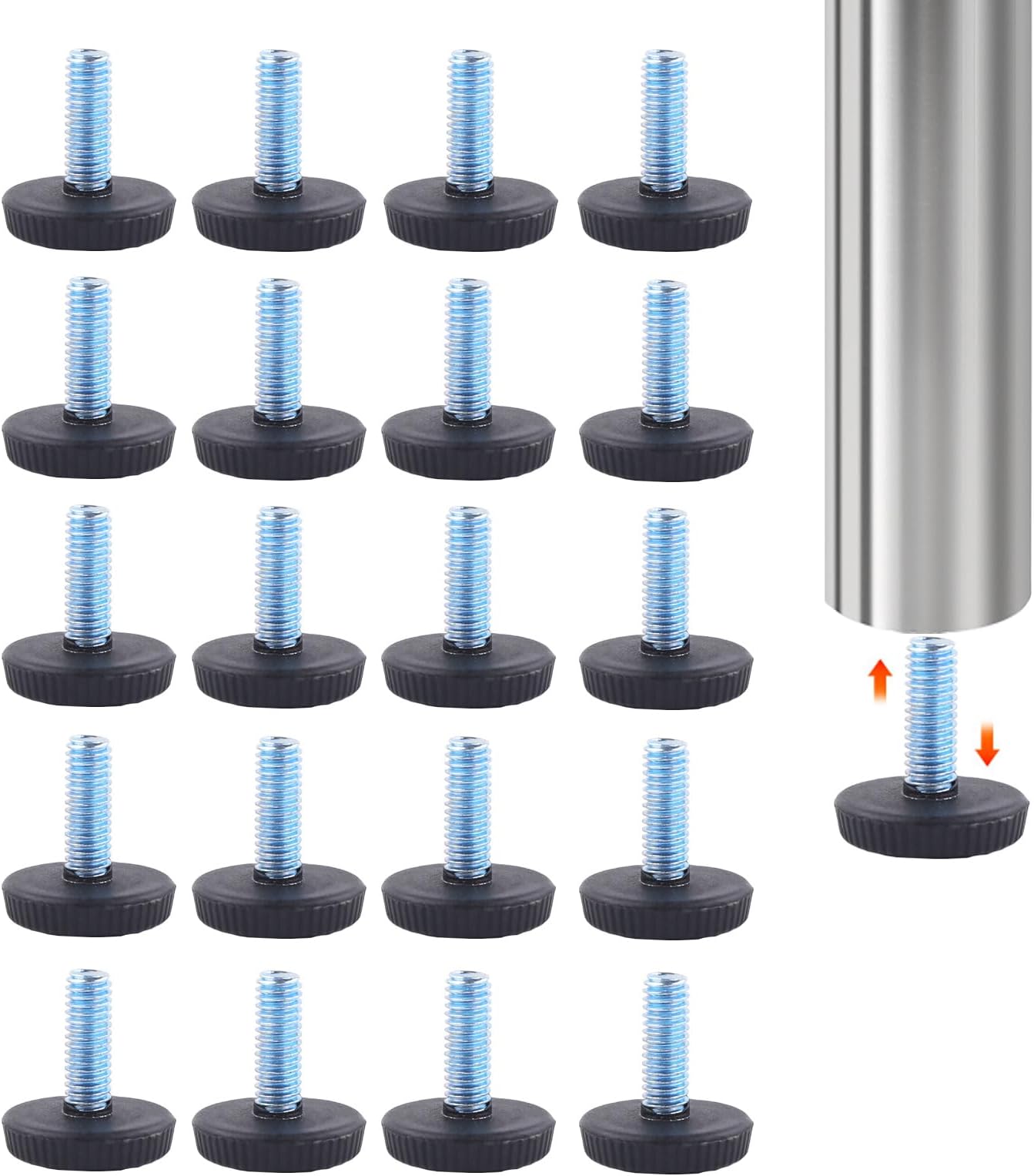 Amazon.com: SNIRFAQM M6 Thread Leveling Feet Furniture Levelers, 20 PCS ...