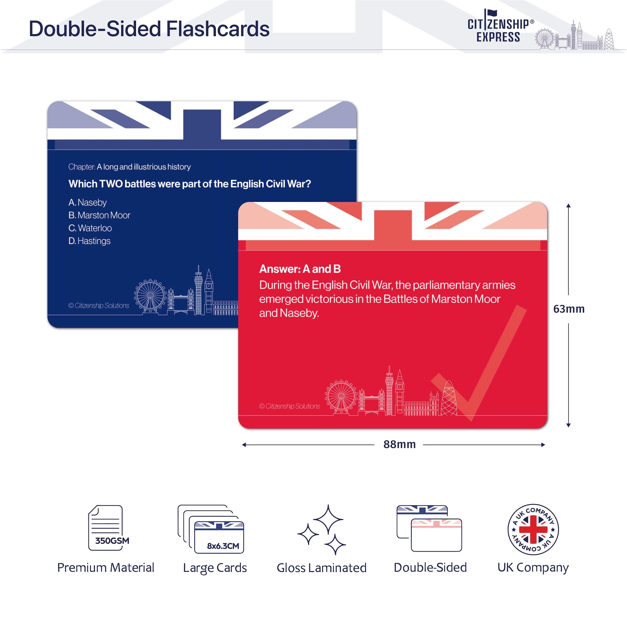 UK Citizenship Flashcards – Pack of 408 Double Sided Life in the UK ...