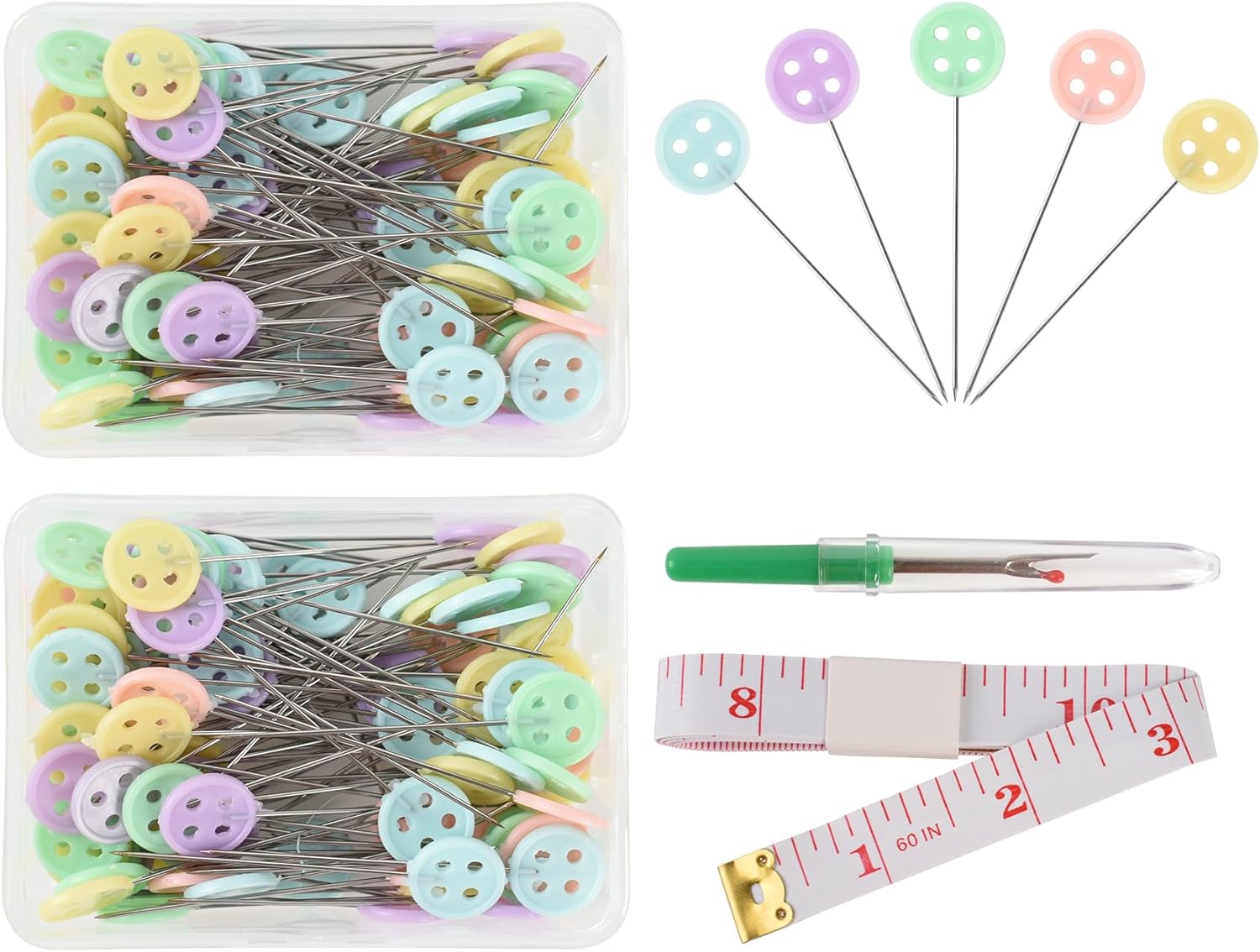 Amazon.com: Hanycon 200PCS 1.8 Inch Assorted Color Flat Button Head ...