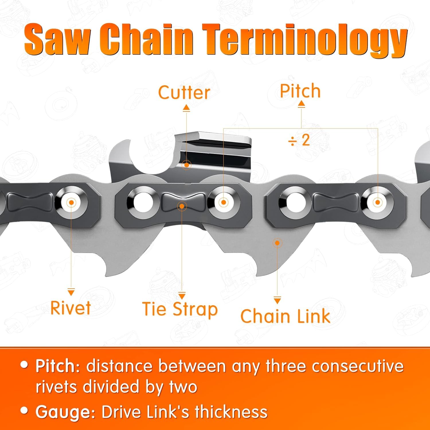 Snapklik.com : NEO-TEC 8 Inch Chainsaw Chain 3 Pack - S33 - .050 Gauge