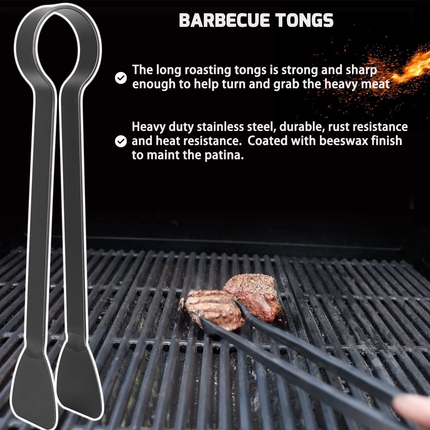 Snapklik.com : Heavy Duty Forged Utensils BBQ Grill Tool Sets ...