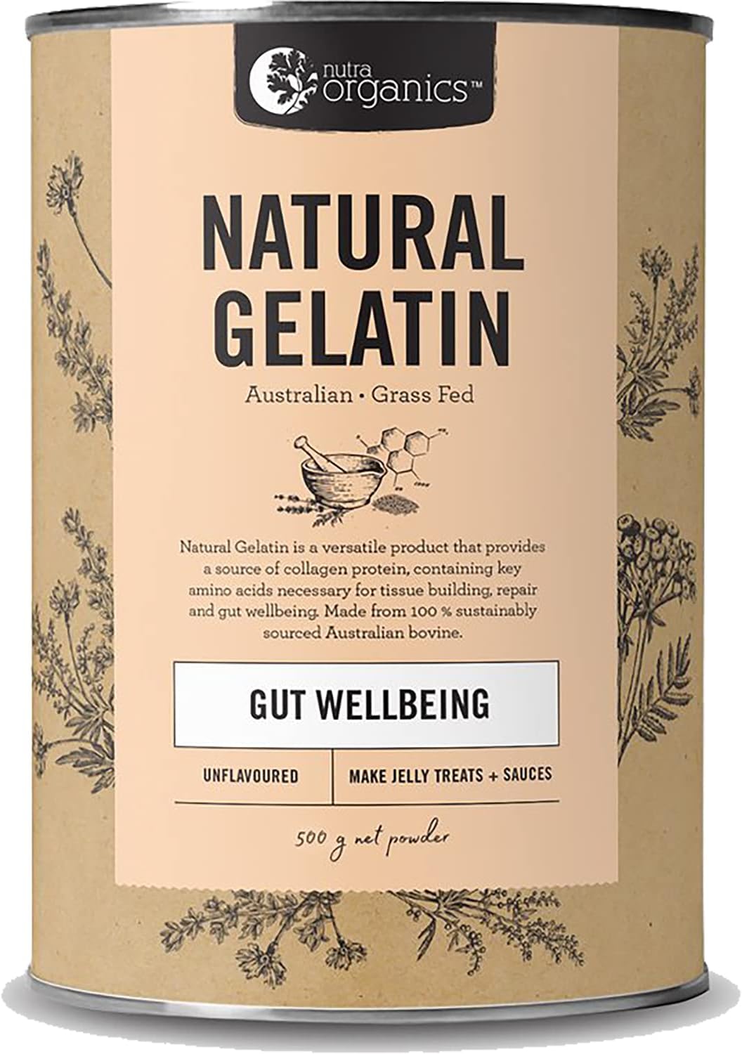 Nutra Organics Natural Gelatin Powder | Perfect for Soups, Baking ...