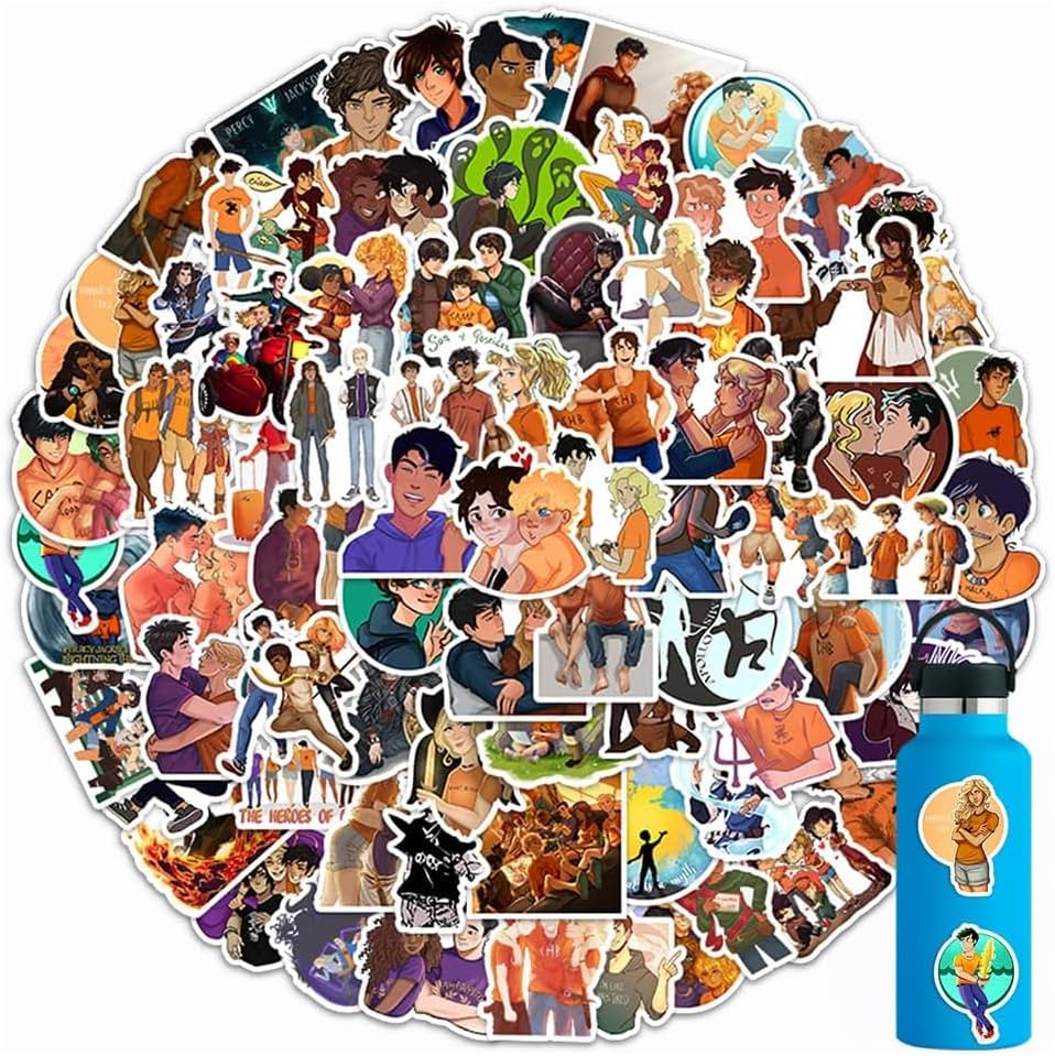 Amazon.com: 104pcs Percy Jackson Stickers Catoon Boy Vinyl Waterproof ...