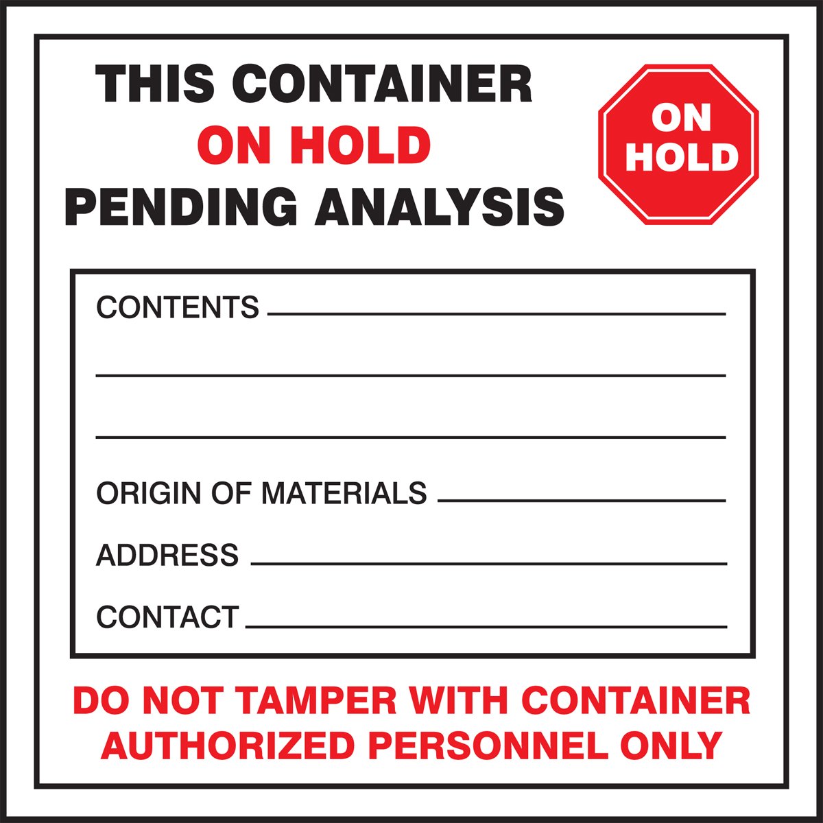 Accuform Signs MHZW26PSP Adhesive Coated Paper Hazardous Waste Label ...