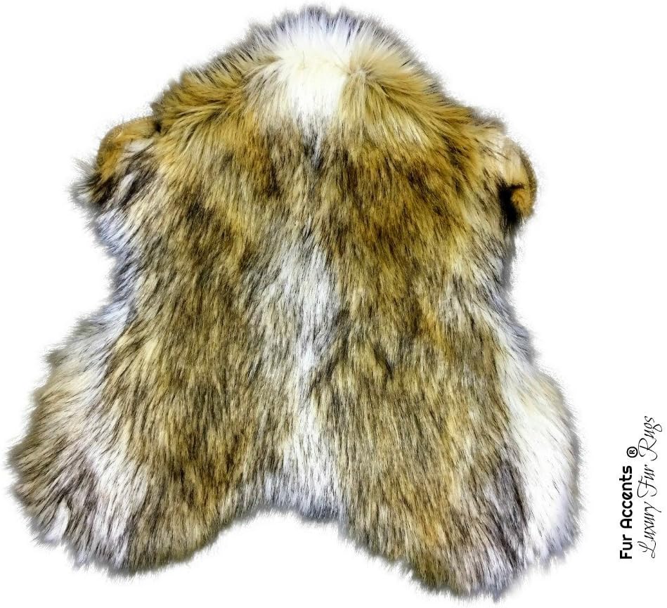 Amazon.com: Fur Accents Soft Thick Coyote Pelt Faux Rug - Luxury Fur ...