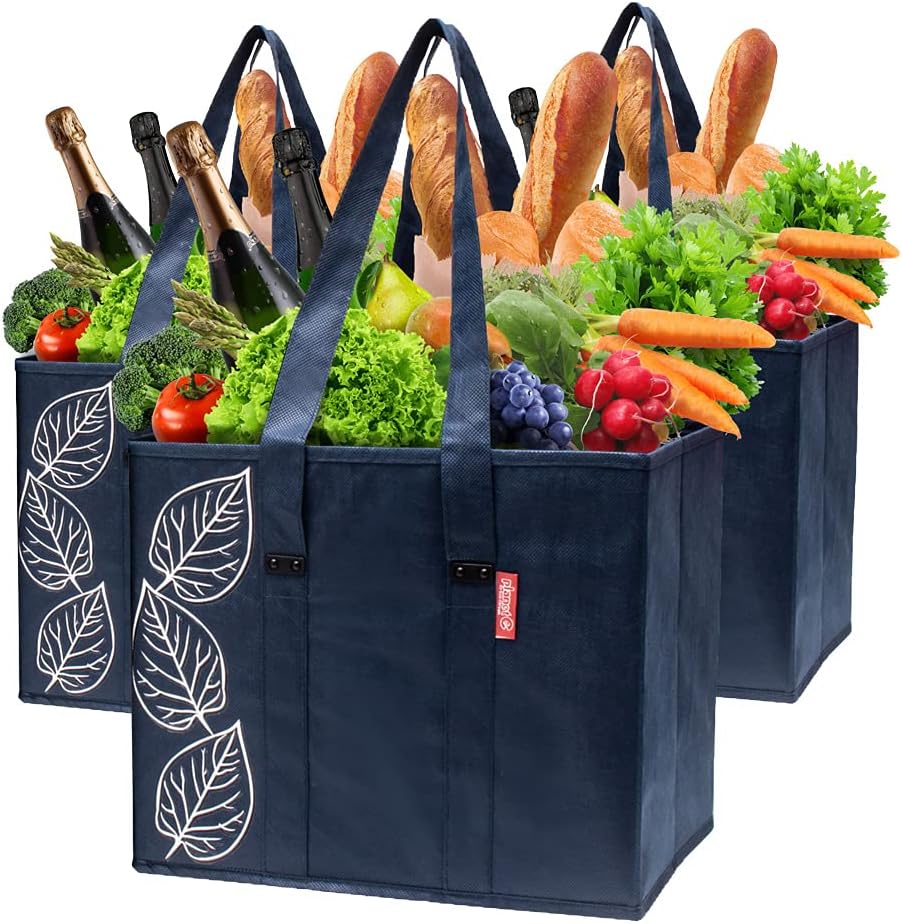 Amazon.com: Planet E Reusable Grocery Shopping Bags – Multi-purpose ...