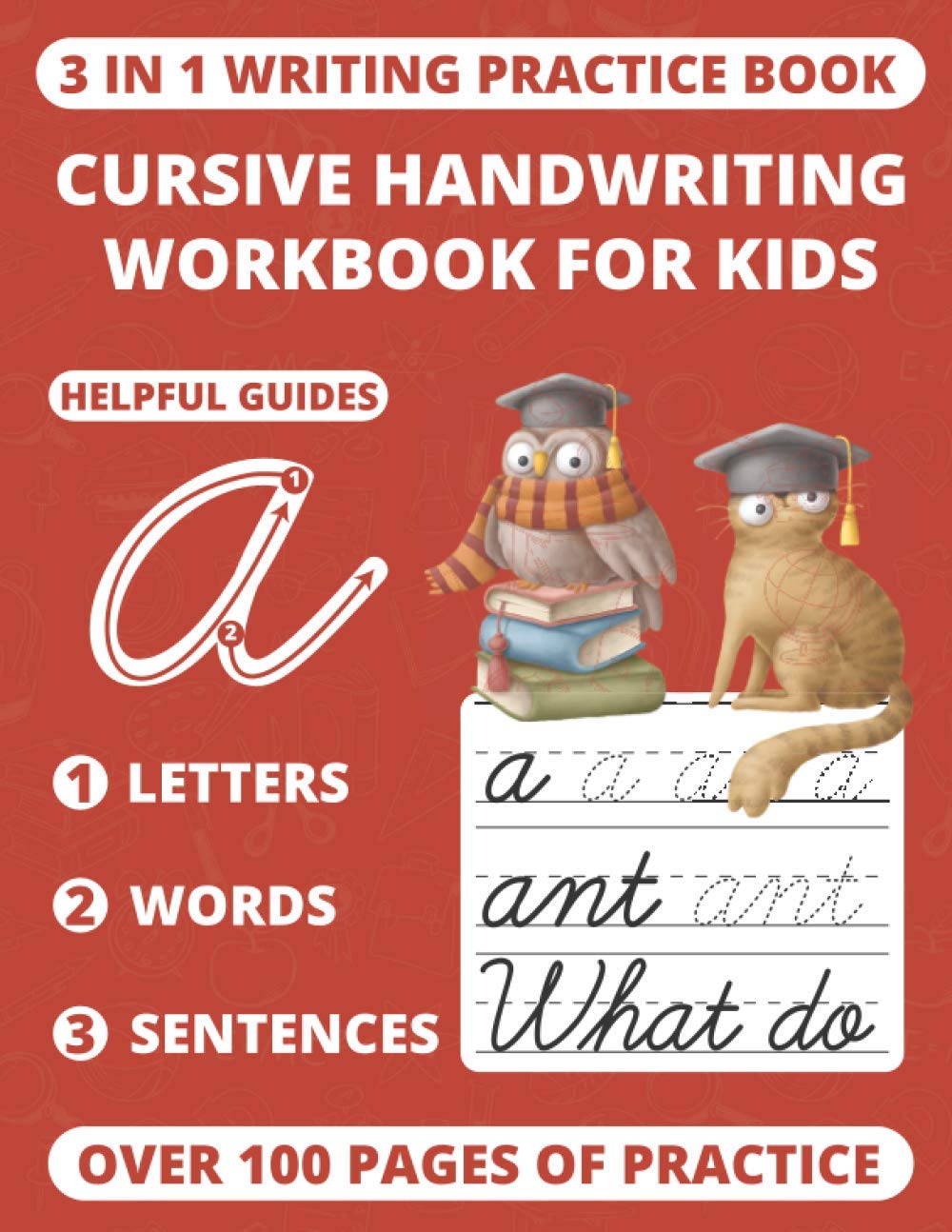 Cursive Handwriting Workbook for Kids 3 in 1 Writing Practice Book ...