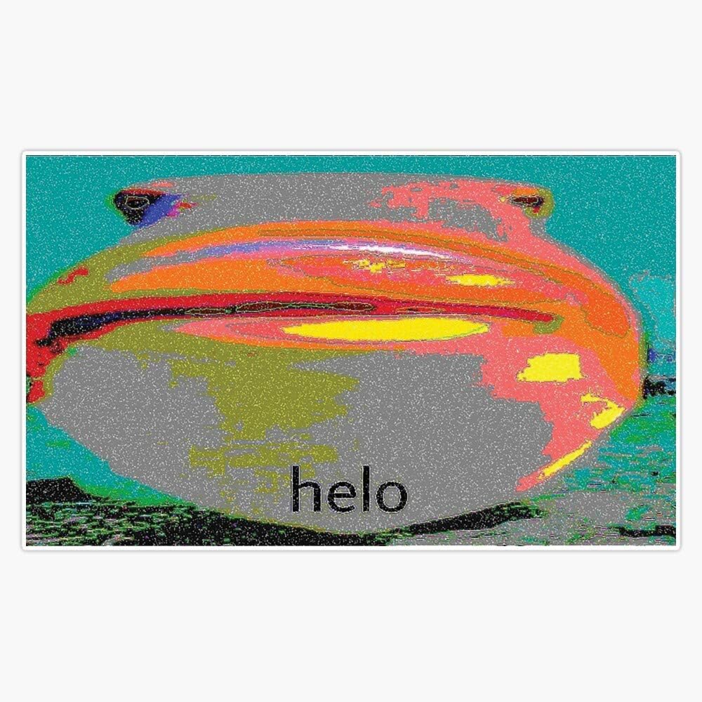 Amazon.com - Helo Staring Fish Meme Sticker Vinyl Bumper Sticker Decal ...