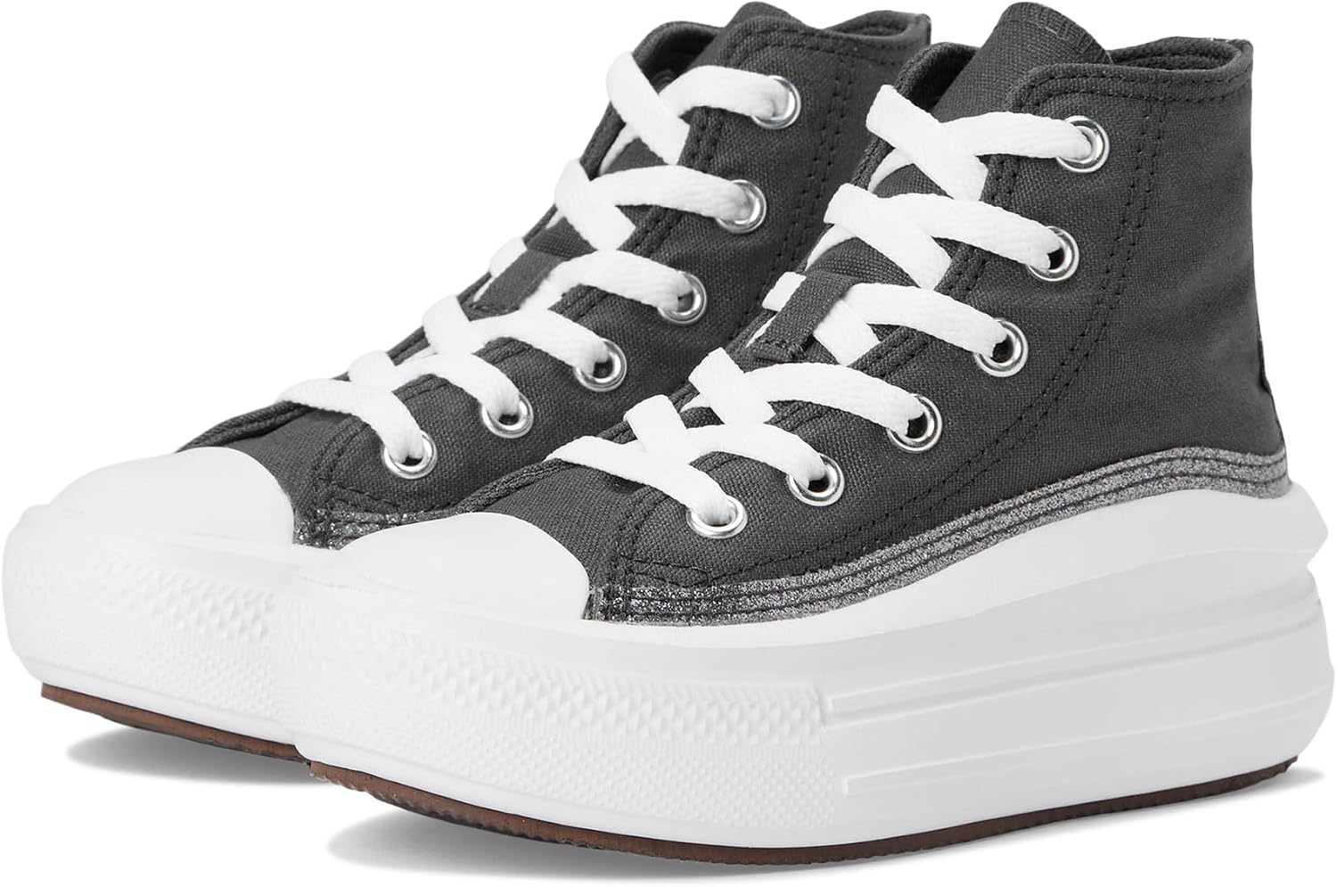 Amazon.com | Converse Boy's Chuck Taylor All Star Move Glitter (Little ...