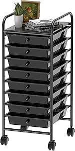 Amazon.com: Simple Houseware 8-Drawers Rolling Storage Cart, Black ...