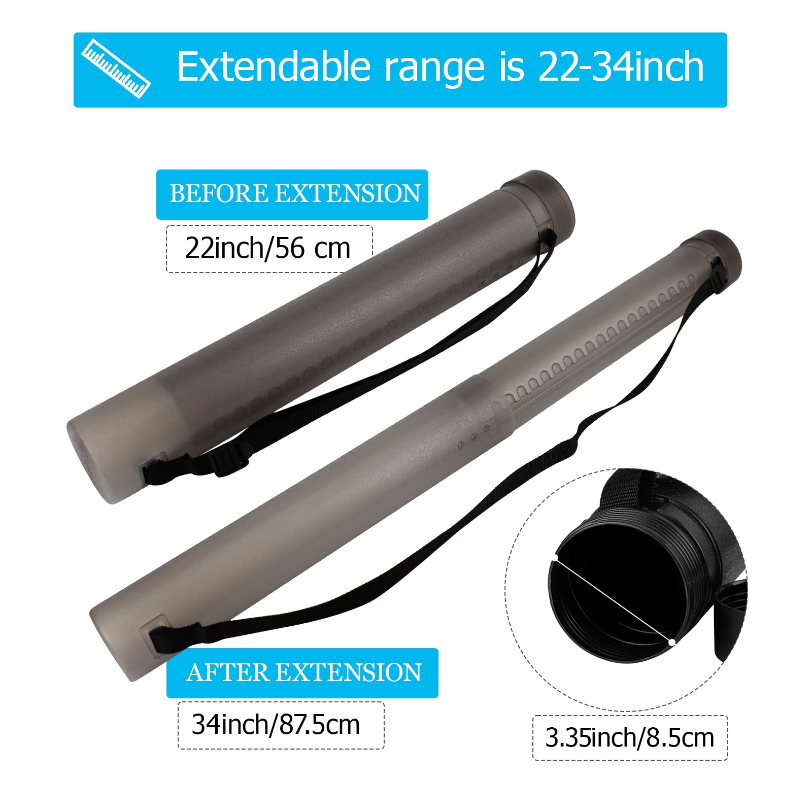 Snapklik.com : DEWEL Extendable Poster Tubes