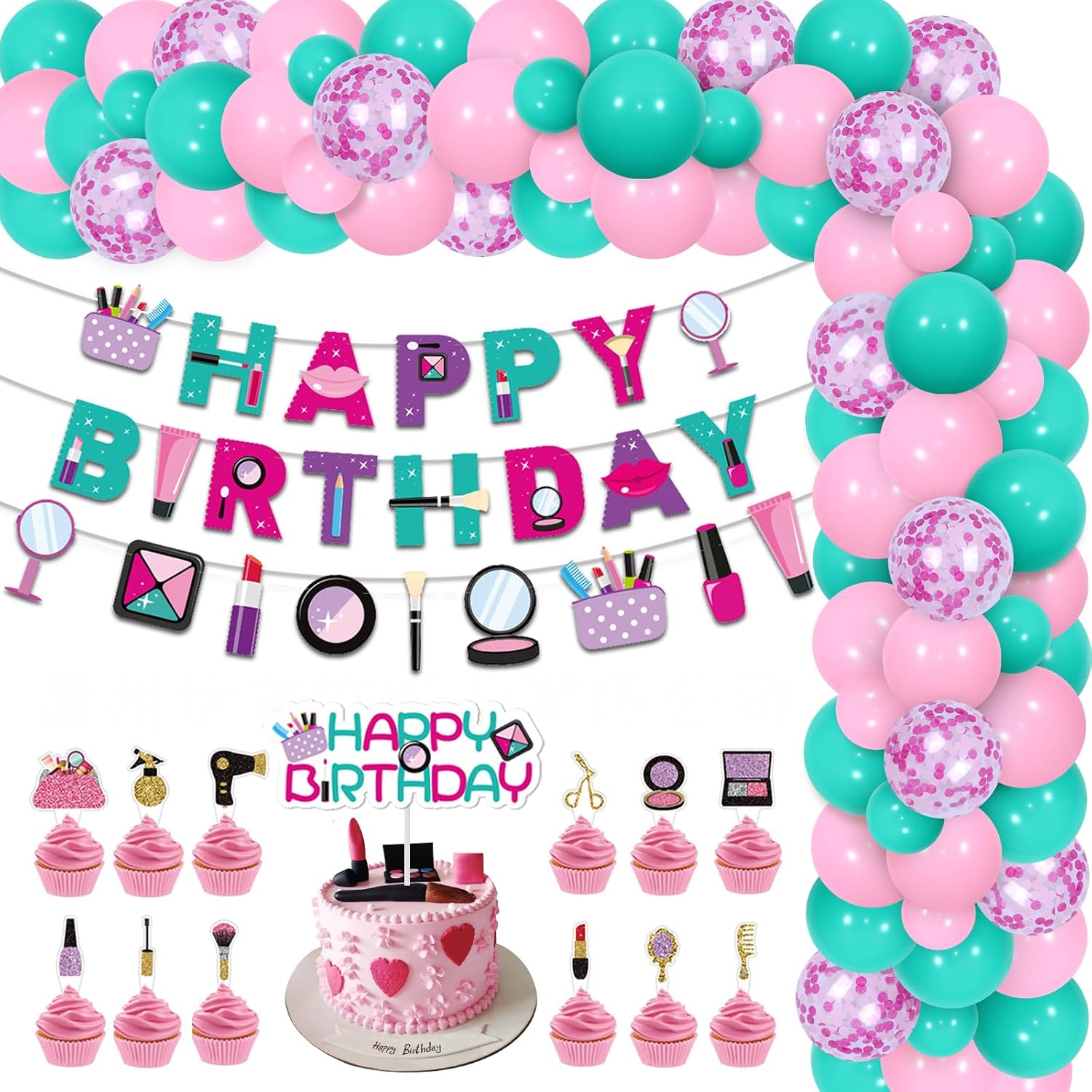 Amazon.com: Spa Makeup Birthday Party Decorations for Girls, Spa Theme ...