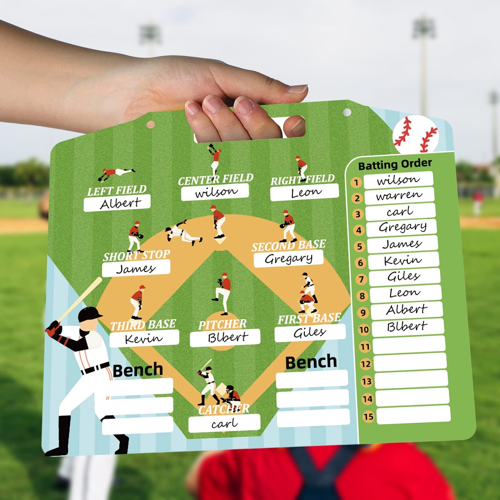 Snapklik.com : MUCXNIIY 37 Pcs Baseball Lineup Board For Dugout, Dry ...