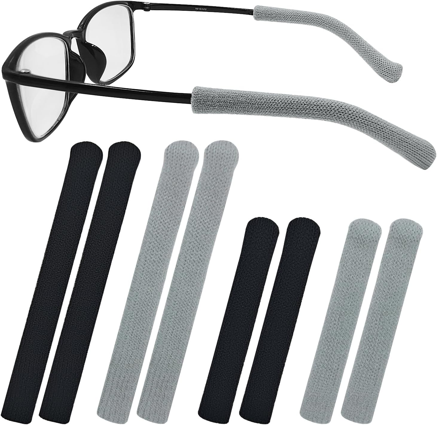 Amazon.com: Gdnmpat Eyeglasses Temple Tips Sleeve with Cotton Fabric ...