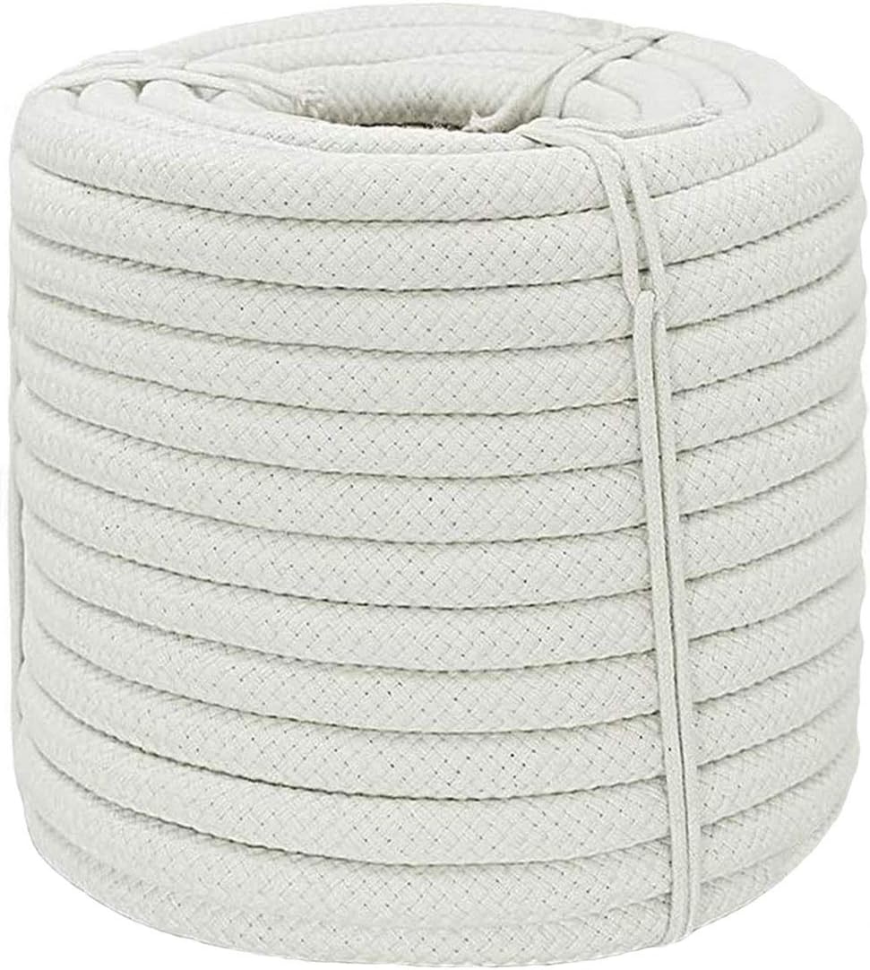 Amazon.com: YUZENET Braided Cotton Rope (1/2 inch x 100 ft) Natural ...